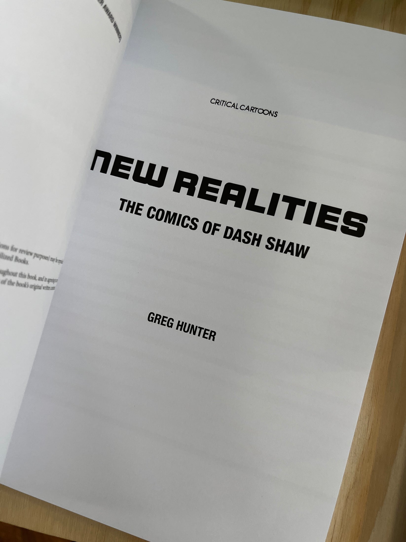 New Realities: The Comics of Dash Shaw – partnersandson